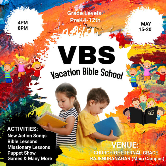 Copy of White Maximalist Vbs Instagram Post | PosterMyWall
