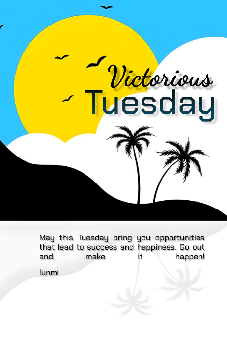 Modèle White Maximalist Victorious Tuesday Banner 4 | PosterMyWall