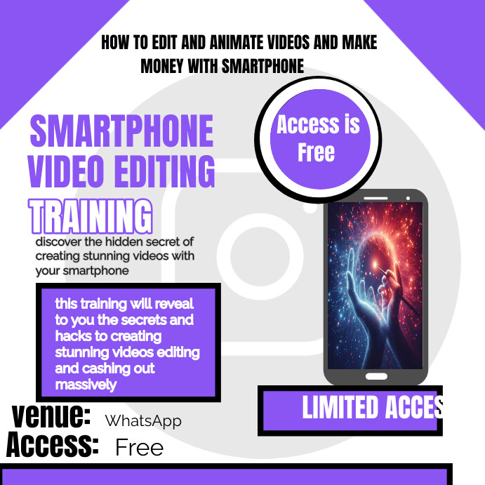 Modèle White Maximalist Video Editing Advert Flyer D | PosterMyWall