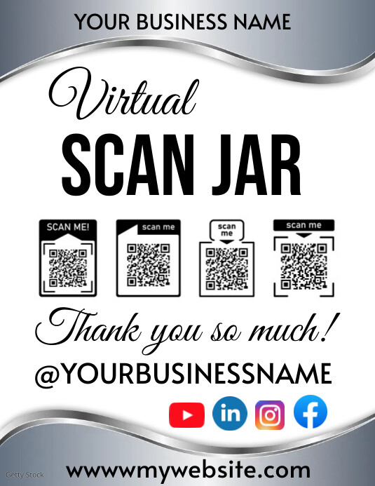 White Maximalist Virtual Tip Jar Flyer (us Le Template | PosterMyWall