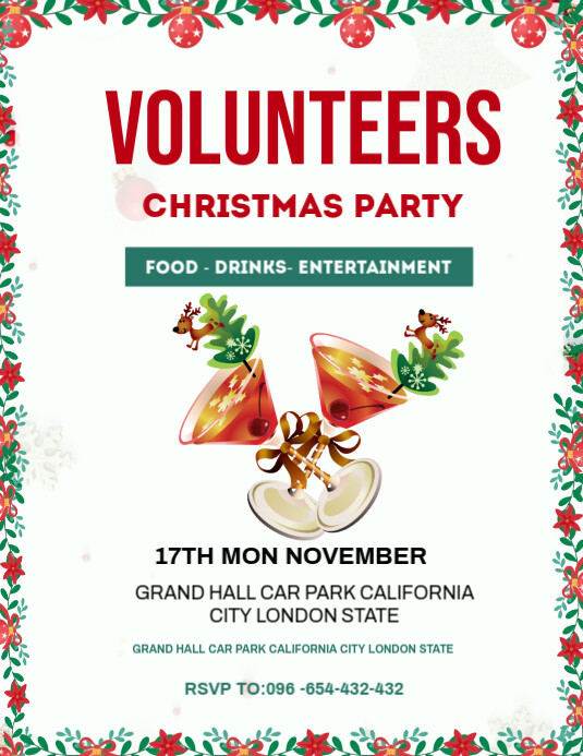 Copy of White Maximalist Volunteer Christmas Party Invitation Template ...