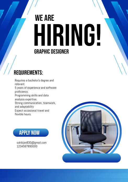White Maximalist We Are Hiring A4 Template | PosterMyWall