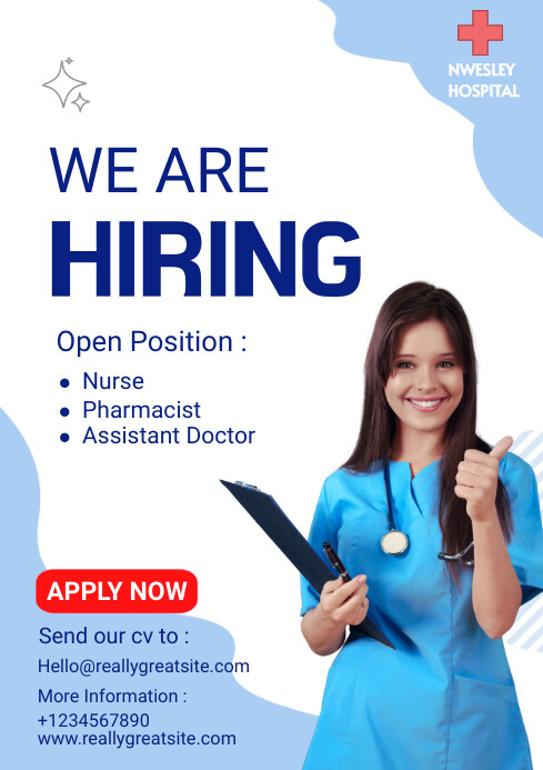 White Maximalist We Are Hiring Advertising A4 Template | PosterMyWall