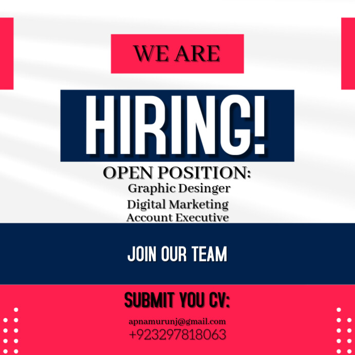 White Maximalist We Are Hiring Design Flyers Instagram Post Template ...