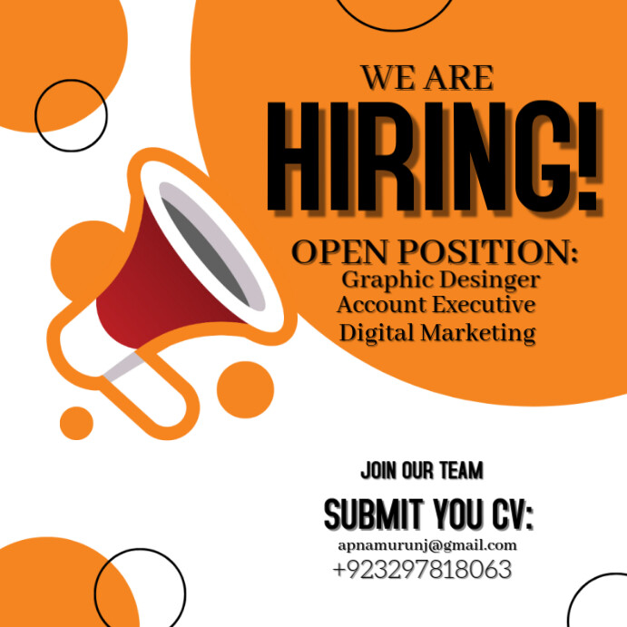 White Maximalist We Are Hiring Flyers Instagram Post Template ...