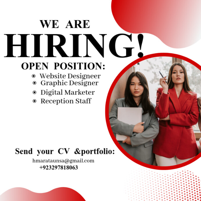White Maximalist We Are Hiring Template Flyers Instagram Post ...