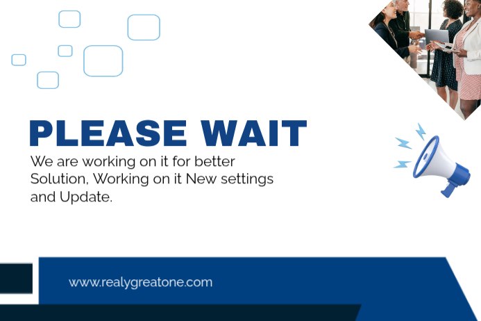 Plantilla de White Maximalist We Are Working Please Wait For Lot Of ...