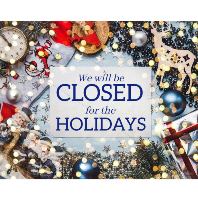 Copy of White Maximalist We Will Be Closed For The Holidays. Instagram Post | PosterMyWall