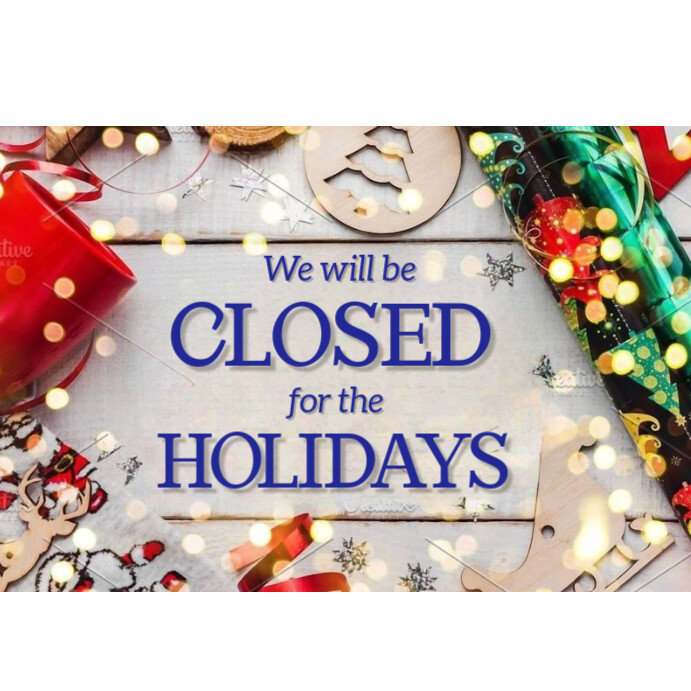 Copy of White Maximalist We Will Be Closed On The Holiday's Instagram Post | PosterMyWall