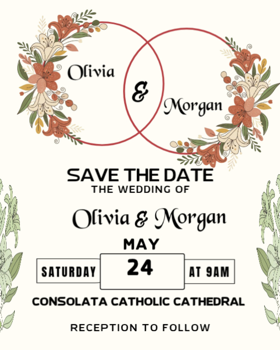 White Maximalist Wedding Invitation Instagram Portrait Template ...