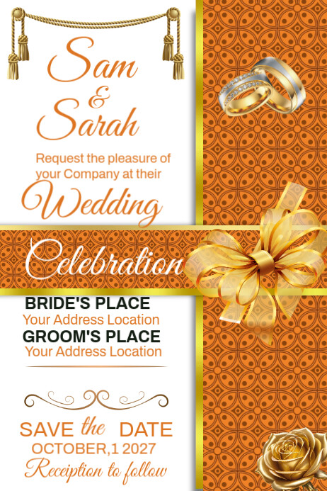 Copy of White Maximalist Wedding Invitations Poster | PosterMyWall