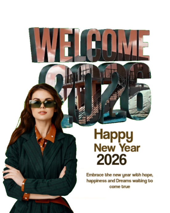 Plantilla de White Maximalist Welcome 2026 Instagram Portrait ...