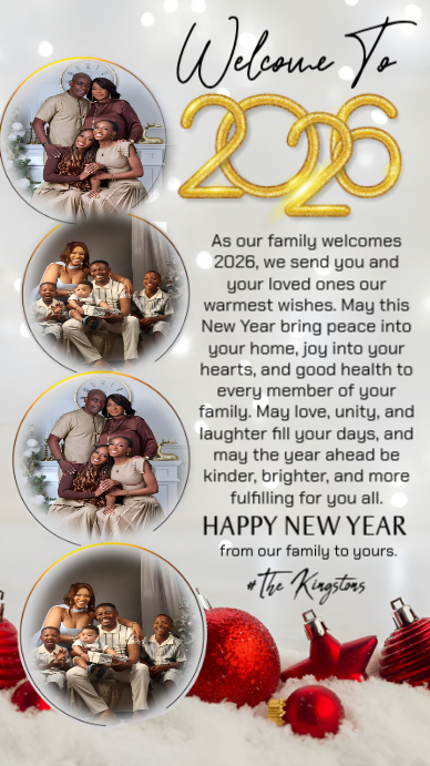 White Maximalist Welcome 2026 Instagram Story Template | PosterMyWall