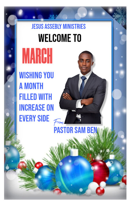 Copy of White Maximalist Welcome March New Month Message Poster ...