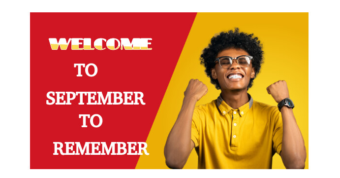 Modèle White Maximalist Welcome September Facebook | PosterMyWall