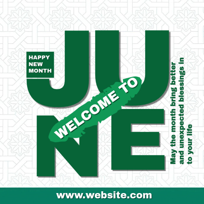 Copy of White Maximalist Welcome To June Flyer Instagram Post ...