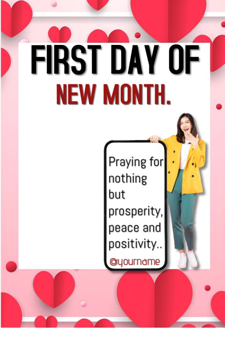 Copy of White Maximalist Welcome To New Month Poster | PosterMyWall
