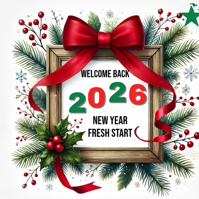 White Maximalist Welcome To New Year Instagram Post Template | PosterMyWall