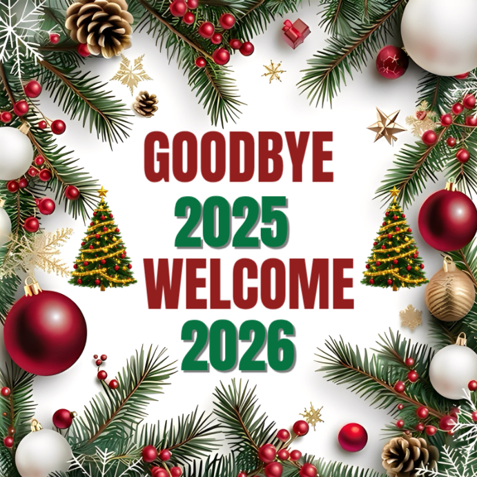 Plantilla de White Maximalist Welcome To New Year Instagram Post ...