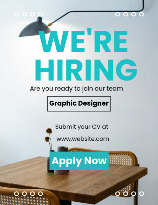 White Maximalist Welcome We Are Hiring Job Opportunity Posts Flyer (us ...