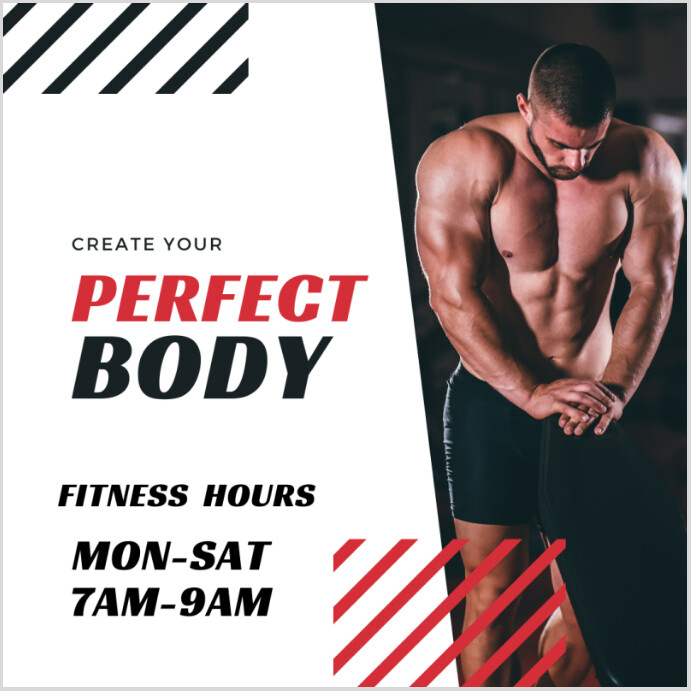 White Maximalist Wellness And Fitness Exercis Template | PosterMyWall