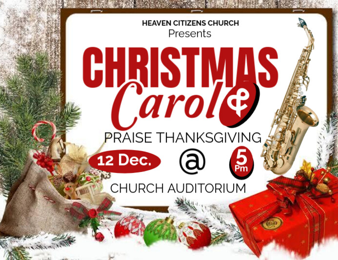 White Maximalist White Christmas Carol And Praise Thanksgiving ...