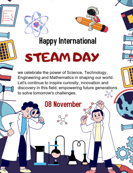 Copy of White Maximalist White Maximalist Happy International Stem Day ...