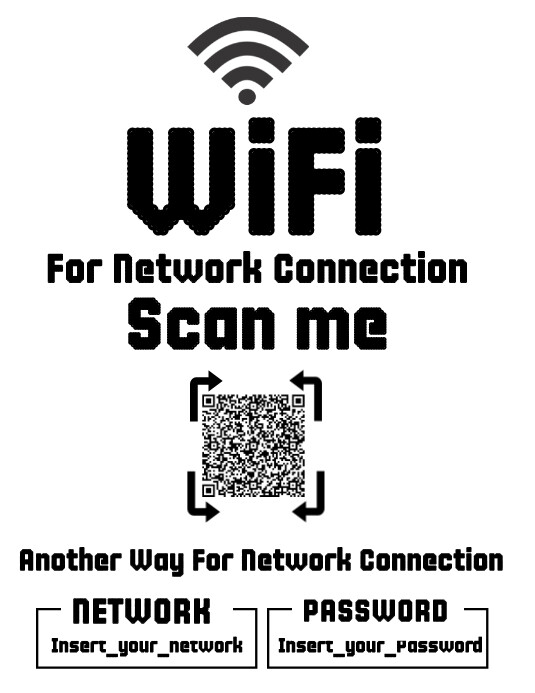 White Maximalist Wifi Sign White And Grey And Template | PosterMyWall