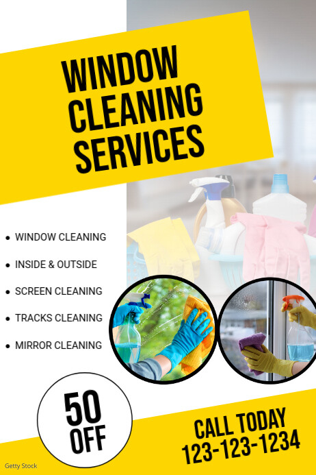 Copy of White Maximalist Window Cleaning Poster | PosterMyWall