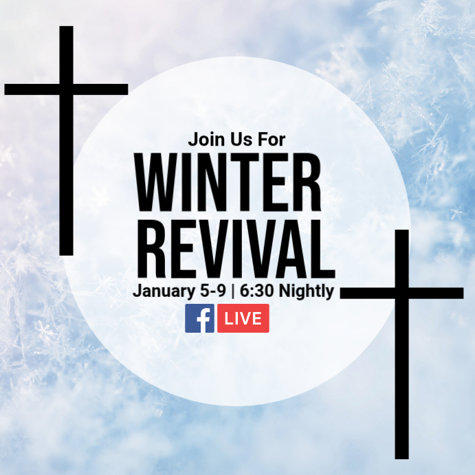 White Maximalist Winter Revival Instagram Post Template | PosterMyWall