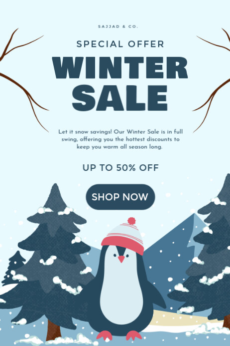 Copy of White Maximalist Winter Sale Poster | PosterMyWall