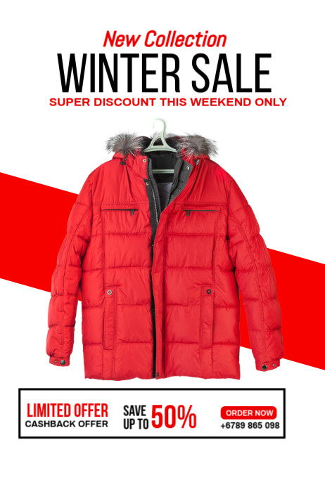 Copy of White Maximalist Winter Sale Poster | PosterMyWall