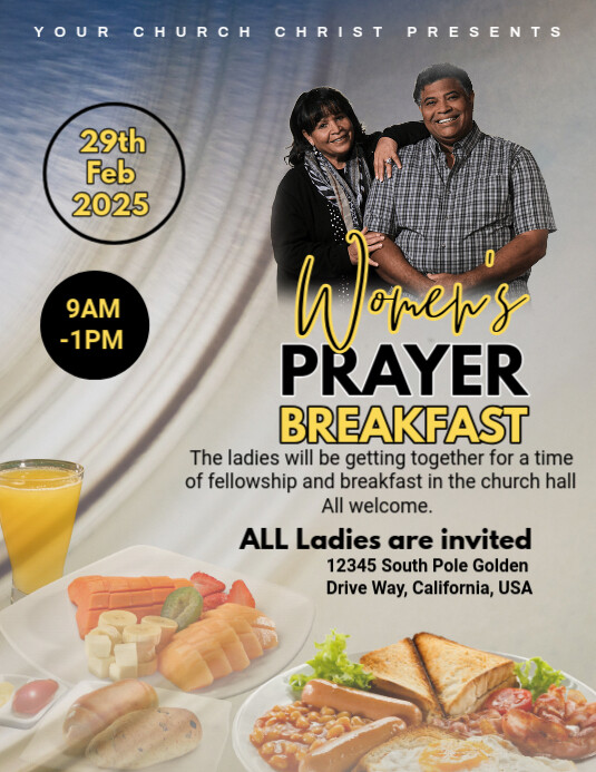 Copy of White Maximalist Women's Prayer Breakfast Flyer (us Letter ...
