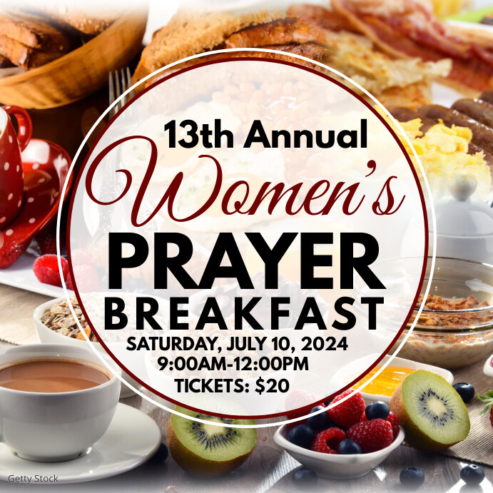 Copy of White Maximalist Women's Prayer Breakfast Ins | PosterMyWall