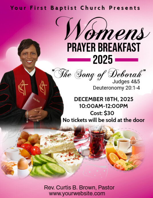 Copy of White Maximalist Women's Prayer Breakfast Flyer (us Letter ...