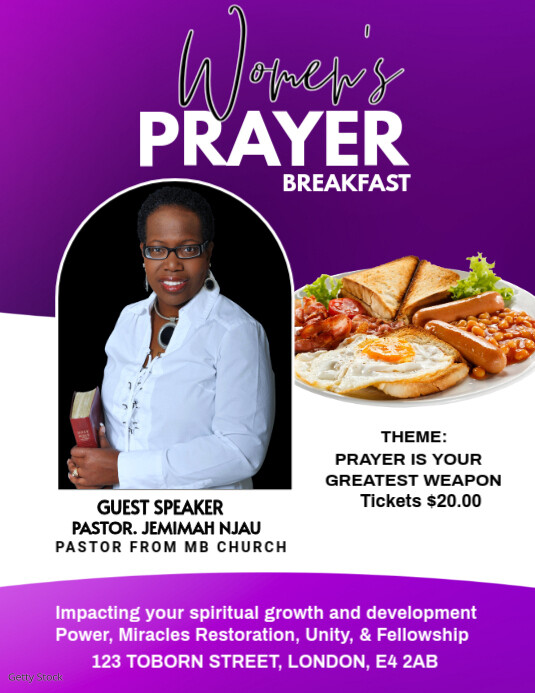 Copy of White Maximalist Women's Prayer Breakfast Flyer (us Letter ...