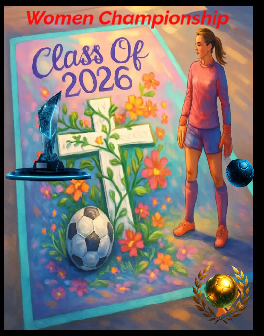 White Maximalist Women Championship Poster/wallboard Template ...