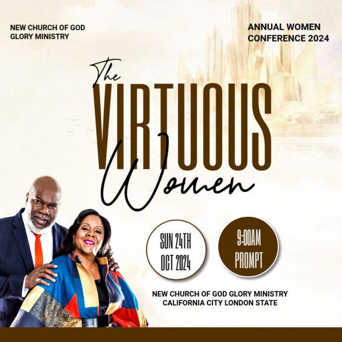 Plantilla de White Maximalist Women Conference Invitation | PosterMyWall