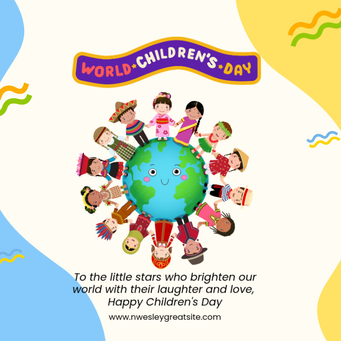 Copy of White Maximalist World Children's Day Square (1:1) | PosterMyWall