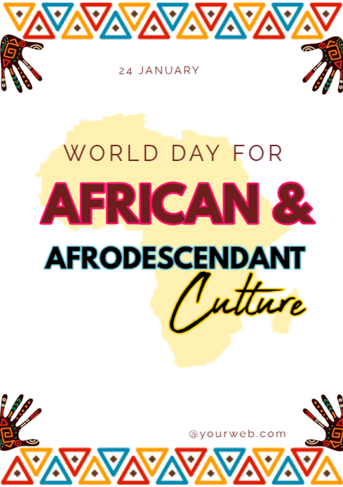 White Maximalist World Day For African And Afrodescendant Culture A1 ...