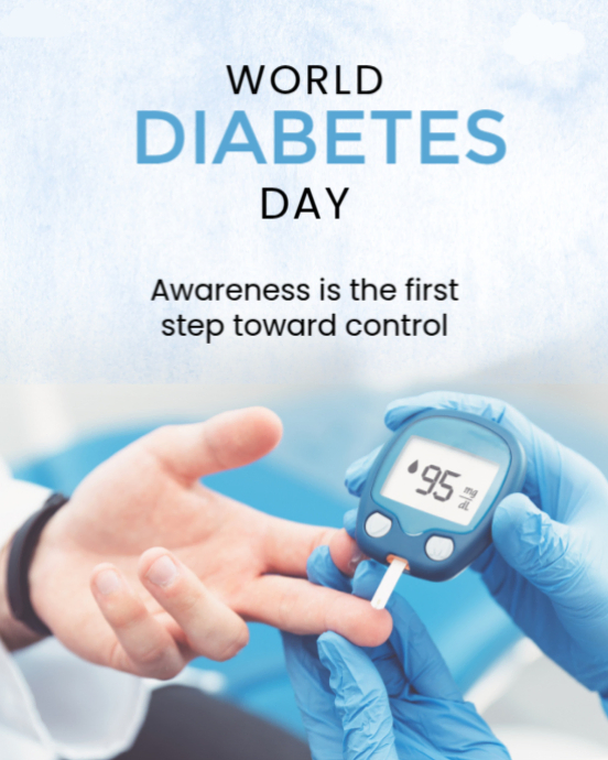 Plantilla de White Maximalist World-diabetes-day-health-post Instagram ...