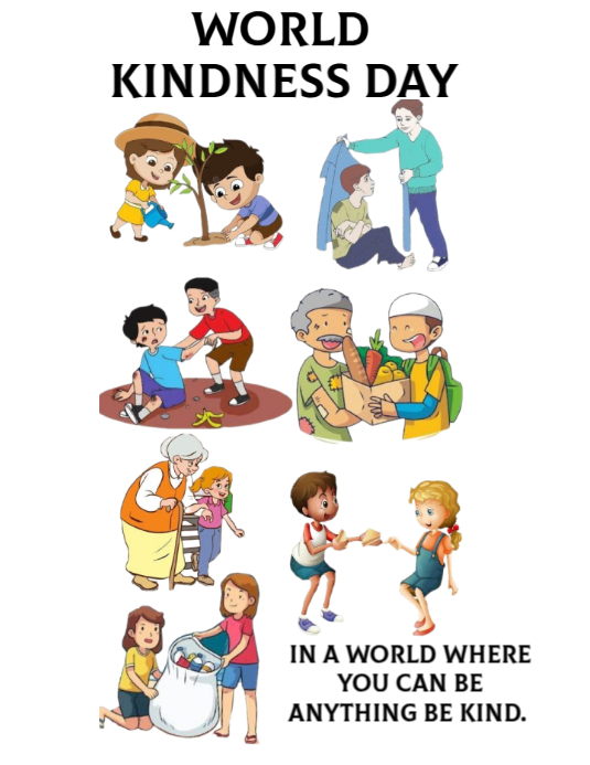 White Maximalist World Kindness Day Flyer (us Letter) Template ...