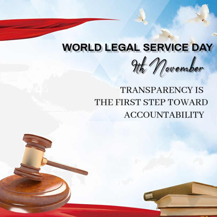 White Maximalist World Legal Service Day template design | PosterMyWall