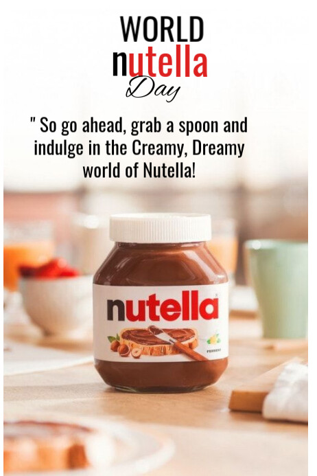Copy of White Maximalist World Nutella Day Poster | PosterMyWall