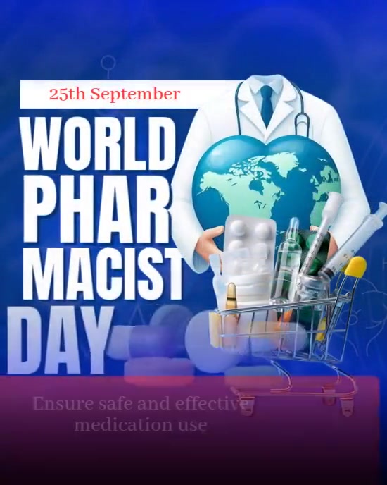 White Maximalist World Pharmacist Day Instagram Portrait Template ...