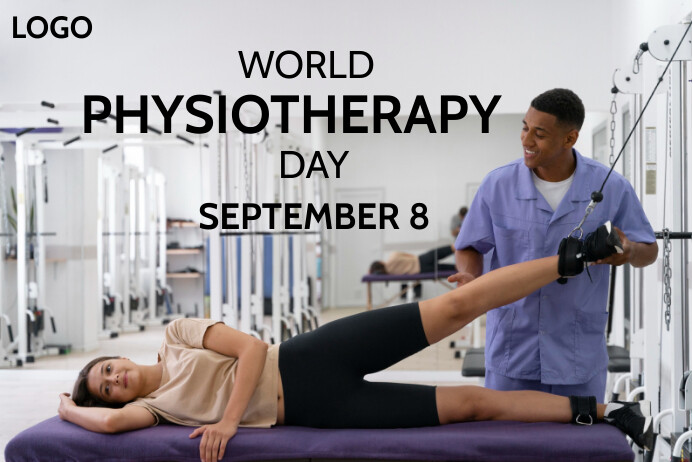 White Maximalist World Physiotherapy Day Pos Template | PosterMyWall