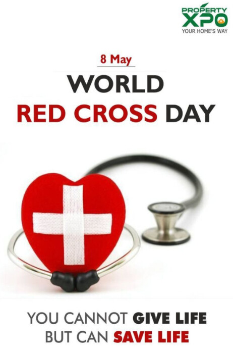 White Maximalist World Red Cross Day Poster Template | PosterMyWall