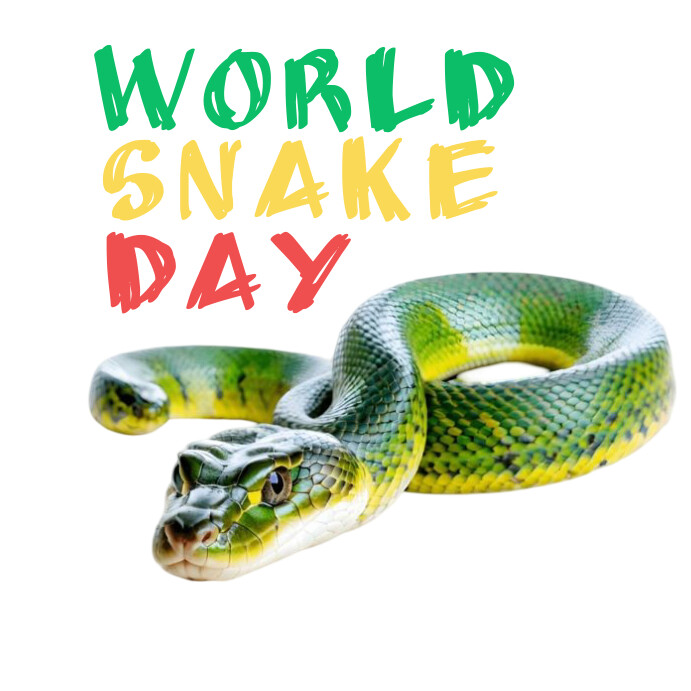 White Maximalist World Snake Day Instagram Po Templat | PosterMyWall