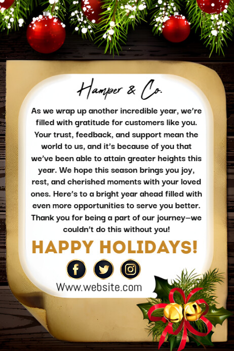 White Maximalist Year End Customer Appreciation Template Poster ...