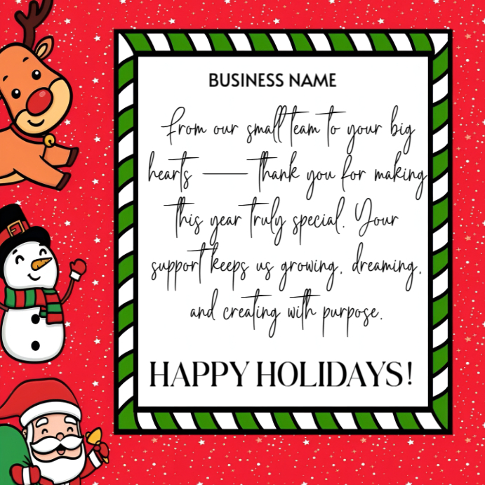 White Maximalist Year End Customer Appreciation Instagram Post Template ...